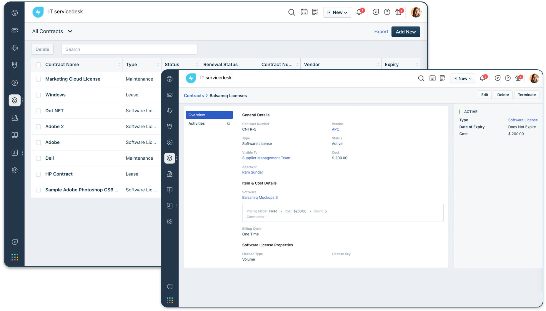 Vertragsmanagement-Software – Freshservice | Freshworks