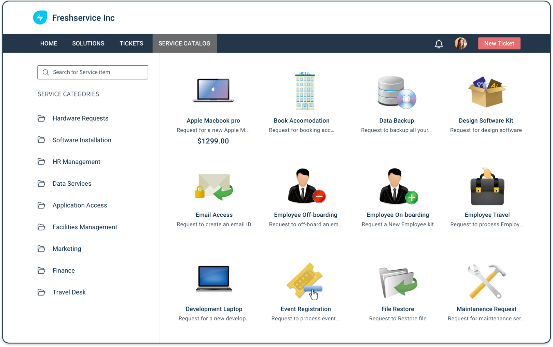IT Service Catalog Management Freshservice Freshworks