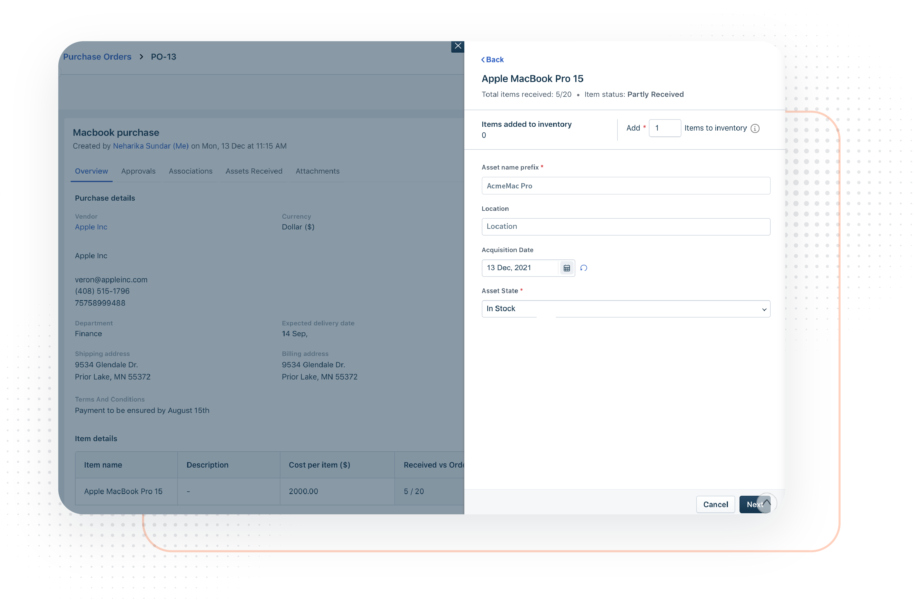 Purchase Order Management System | Try Freshservice ITSM